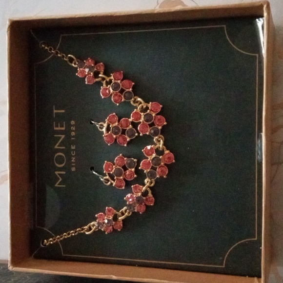 Monet | Jewelry | Vintage Monet Necklace And Pierced Earrings Costume ...